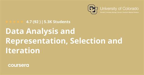 data analysis and representation selection and iteration coursera