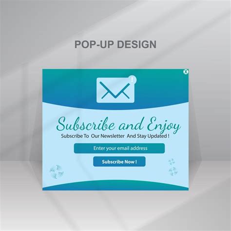 Premium Vector Modern Subscribe Popup Mailing Letters Website Page Vector