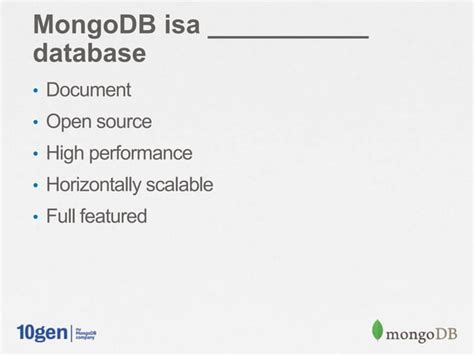 Building Your First App An Introduction To Mongodb Ppt