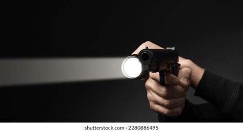 Professional Security Guard Policeman Flashlight Gun Stock Photo Shutterstock