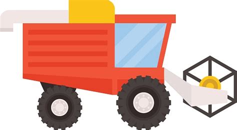 수확기 개념 수확 후 공정 도구 벡터 아이콘 디자인 농업 기계 기호 산업 농업 차량 표지판 농업 장비 스톡 일러스트를 결합 건강