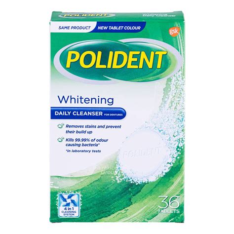 Polident Denture Cleanser Tablet Whitening Ntuc Fairprice