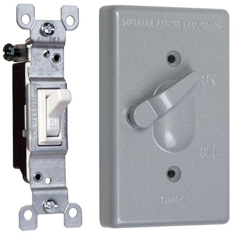 Taymac N3r Metal Gray 1 Gang Weatherproof Toggle Switch Cover For Small