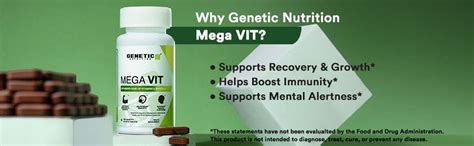 Mega Vit Multivitamin Supplement Tablets For Daily Nutrients Genetic