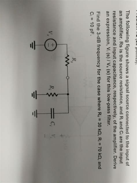 Solved The Following Figure Shows A Signal Source Connected