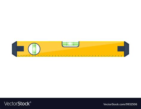 Bubble Level Tool In A Flat Style Ruler Building Vector Image