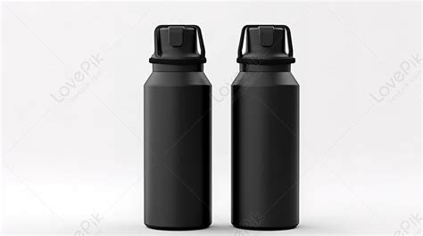 3d 렌더링 솔리드 블랙 매끄러운 접이식 맥주병 절연체 전면 및 후면 보기 마시다 배경 음료수 병 배경 하얀색 배경 이미지 Hd 마시다 음료수 병 하얀색 배경
