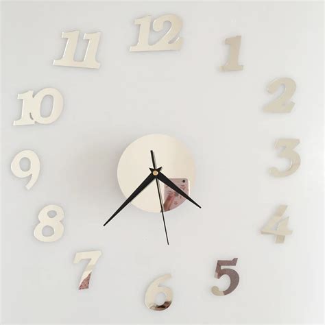 Funlife с цифрами зеркальные часы повседневные настенные часы художественное оформление стены в