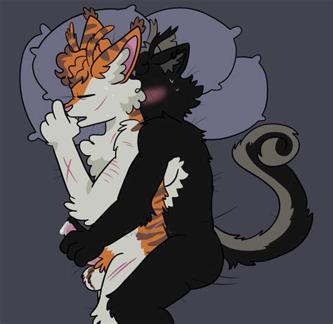 Rule 34 Anthro Blush Chimeracocks Devon Rex Domestic Cat Duo Felid