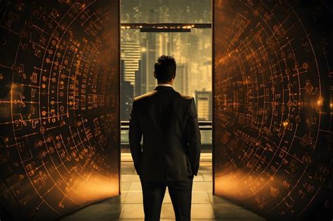 Premium Photo Cybersecurity Data Protection Businessman Technology Generative Ai