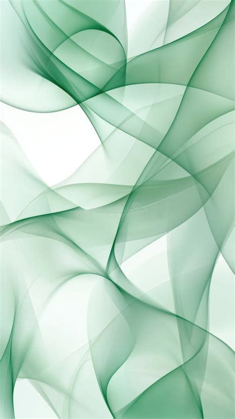 Abstract Green Waves Create A Serene And Flowing Visual Experience Ai Stock Image Image Of