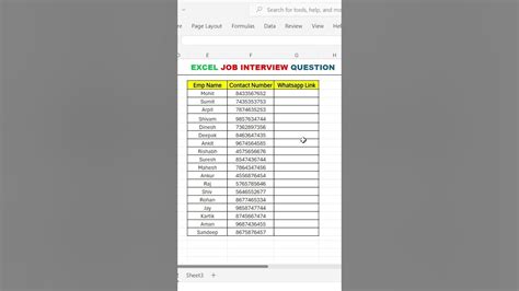 Excel Interview Question Master This Advanced Tips And Get Hired Fast Exceltips Shorts
