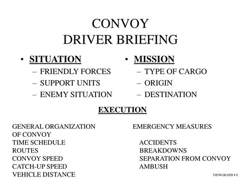 Convoy Brief Template