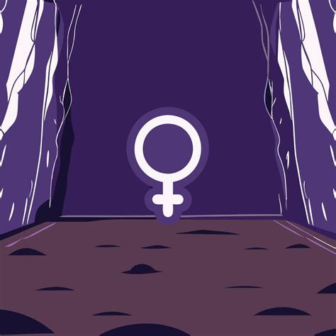 Female Symbol In A Mysterious Cave 54467972 Vector Art At Vecteezy
