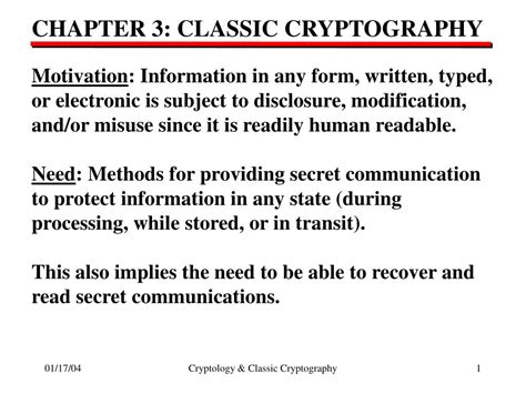 Ppt Chapter 3 Classic Cryptography Powerpoint Presentation Free