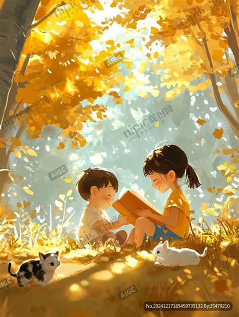 Ai创作图秋天治愈插画 儿插节气 插画秋天 美好童年插画 秋天插画秋高气爽 儿童看书插画 读书儿童插画 手绘原创插画秋天 治愈系儿童插画 图书馆儿插 猫咪女生一起看书插画 节气小孩插画 小时候