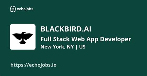 Blackbirdai Is Hiring Full Stack Web App Developer Usd 130k 180k New