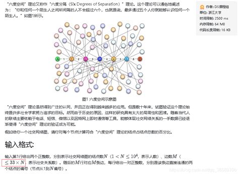 06 图3 六度空间 （30 分）06 图3 六度空间 30 Points Csdn博客