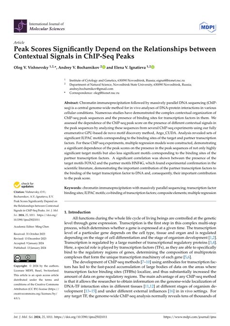 Pdf Peak Scores Significantly Depend On The Relationships Between