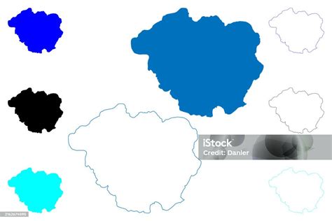 Lake Ikeda Map Vector Illustration Scribble Sketch Ikedako Map Stock