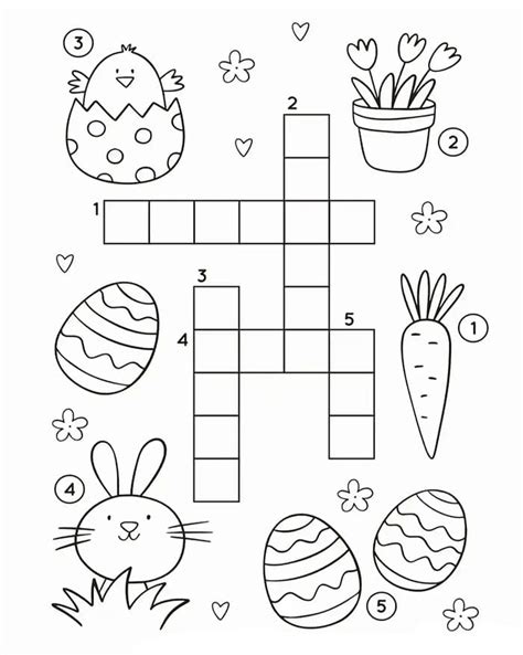 Printable Easter Crossword Puzzles Printablelib