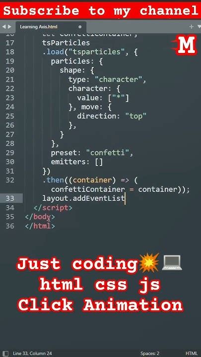 Click Animation Html Html Css Js Coding 💻💥shorts Tranding Webdevelopement