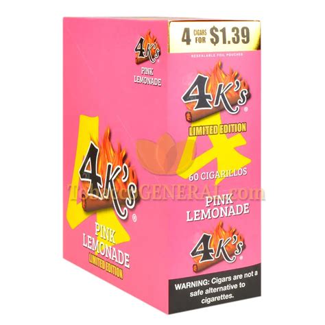 4 Kings Cigarillos 15 Packs Of 4 Pre Priced 139 Pink Lemonade