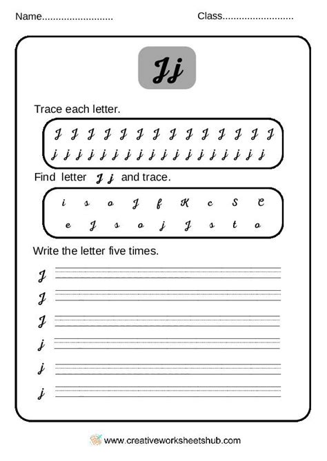 Free Cursive Alphabet Ii Jj