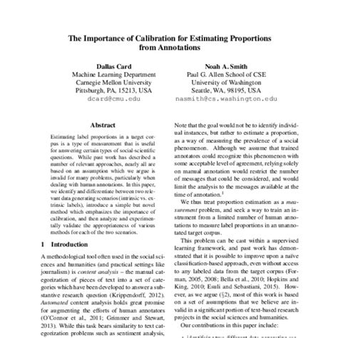 The Importance Of Calibration For Estimating Proportions From