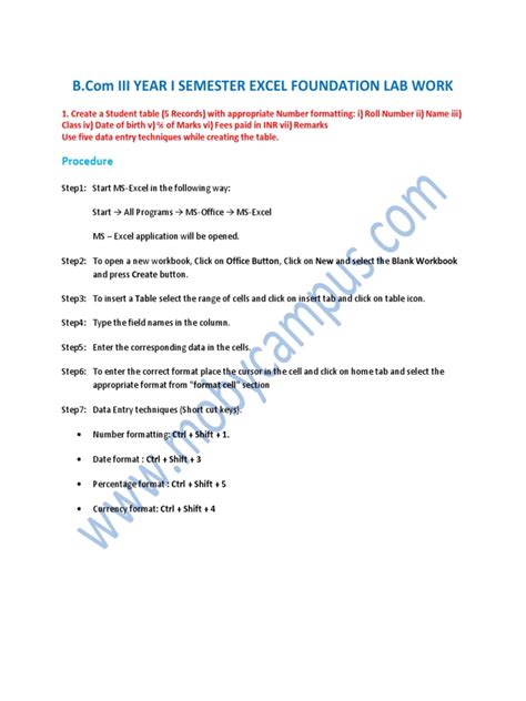 Excel Foundation 1 10 Pdf Microsoft Excel Cursor User Interface