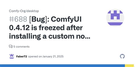 [bug] comfyui 0 4 12 is freezed after installing a custom node and