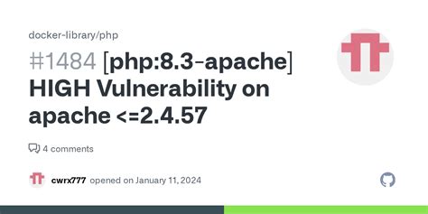 Php83 Apache High Vulnerability On Apache