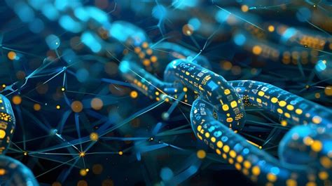 Digital Chain Link Abstract Background Premium Ai Generated Image