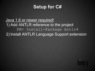 Binary Studio Academy Pro Antlr Course By Alexander Vasiltsov Lesson Pptx Programming