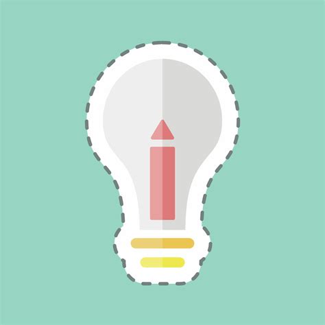 Sticker Line Cut Creative Process Suitable For Education Symbol Simple Design Editable Design