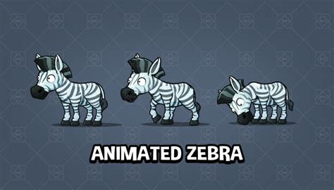 Animated Zebra Gamedev Market