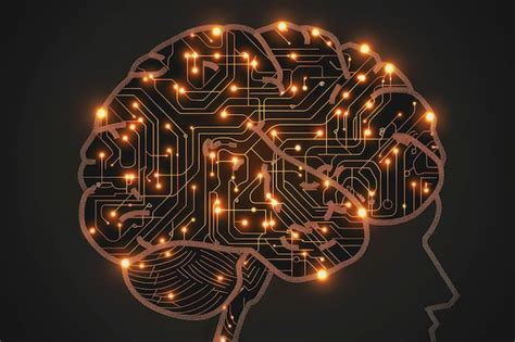 Premium Photo A Human Brain With Interconnected Circuits And Glowing Lines