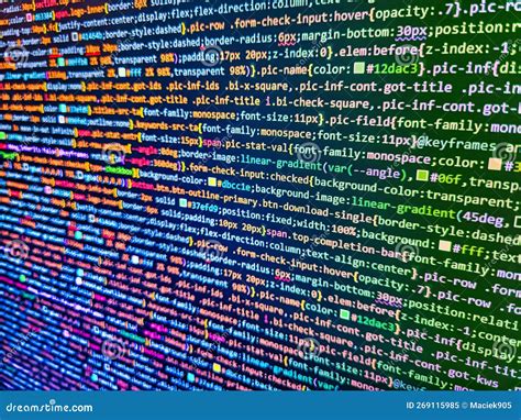 Web Site Codes On Computer Monitor Image Has A Strong Vintage Effect