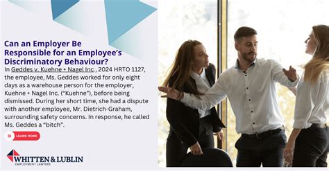 Can An Employer Be Responsible For An Employees Discriminatory
