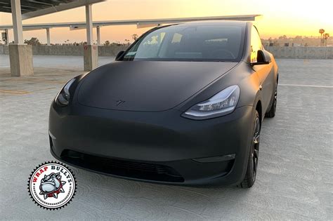 Wrap Bullys Tesla Model Y 3m Deep Matte Black Wrap Gardena