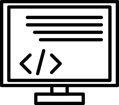 Programing Line Icon Vector Art At Vecteezy