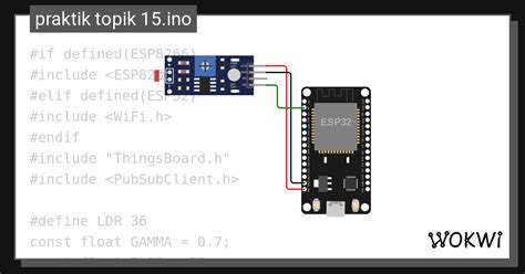 Praktik Topik 15 Ino Wokwi ESP32 STM32 Arduino Simulator