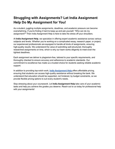 Ppt Struggling With Assignments Let India Assignment Help Do My
