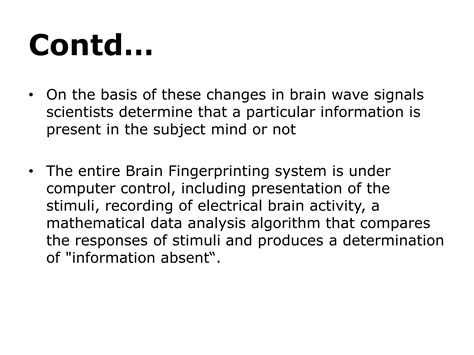 Brain Fingerprinting Technology Seminar Presentation Pptx Brain And Nervous System Disorders