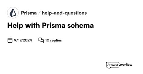 Help With Prisma Schema Prisma