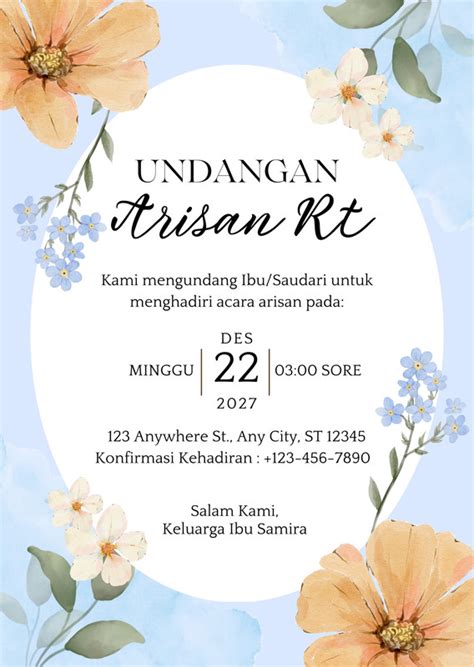 Gratis Desain Contoh Arisan Canva
