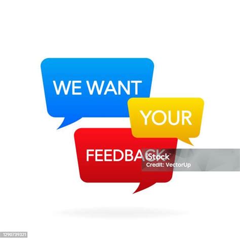 배너 디자인에 대한 피드백 음성을 원하는 아이콘 귀하의 의견은 상징입니다 음성 버블 태그입니다 문자 메시지입니다 비즈니스 만족도 지원 벡터 그림입니다 피드백에 대한 스톡