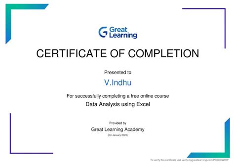 Indhu Velu On Linkedin Dataanalysis Excel Greatlearning Lifelonglearning…