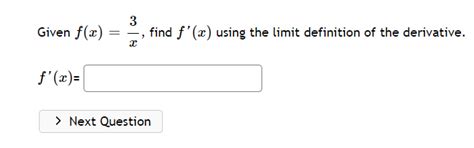 solved given f x x3 find f′ x using the limit definition