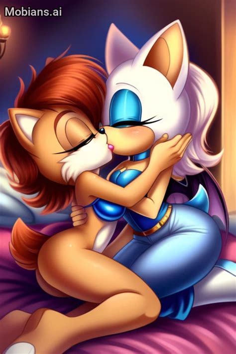 Rouge The Bat And Sally Acorn Kissing 34 By Nickhalo95 On Deviantart